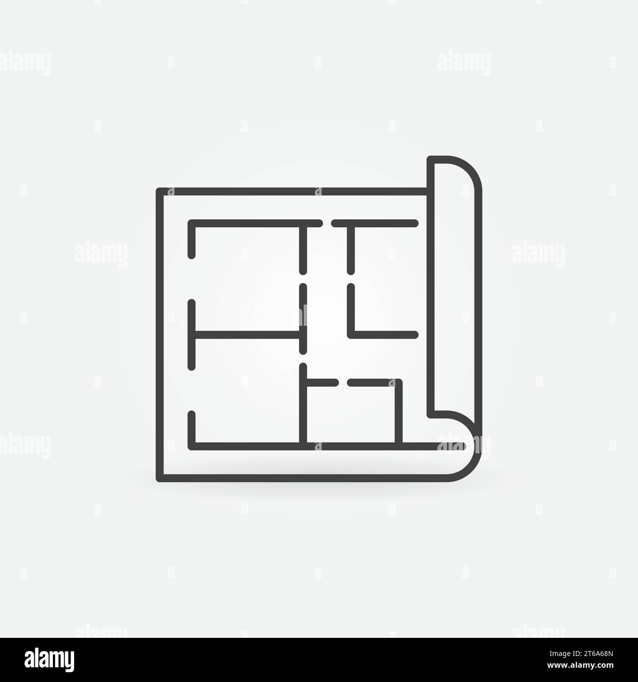 House Plan vector outline concept minimal icon or design element Stock ...