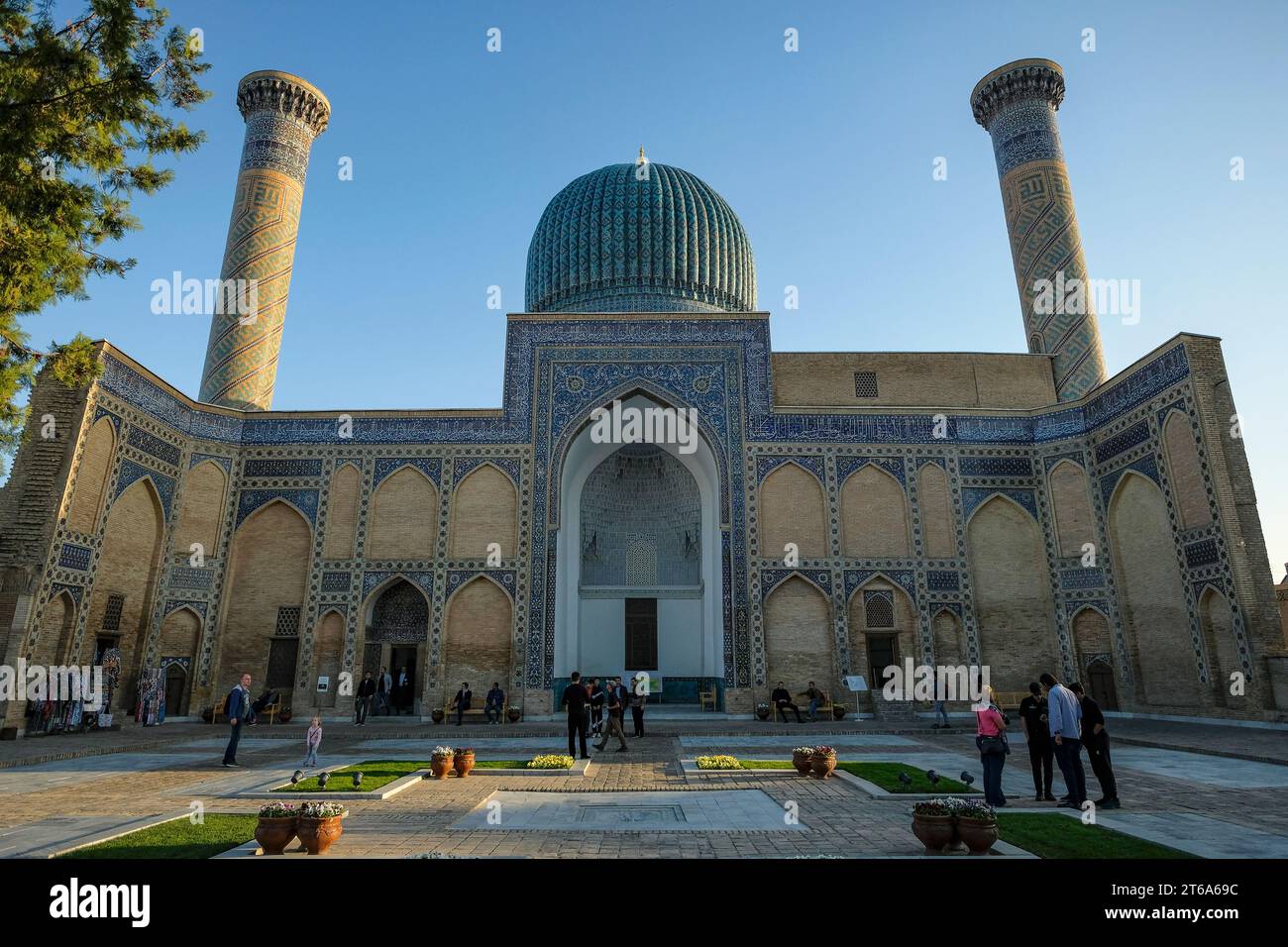 Samarkand, Uzbekistan - November 3, 2023: People visiting the Gur-e ...
