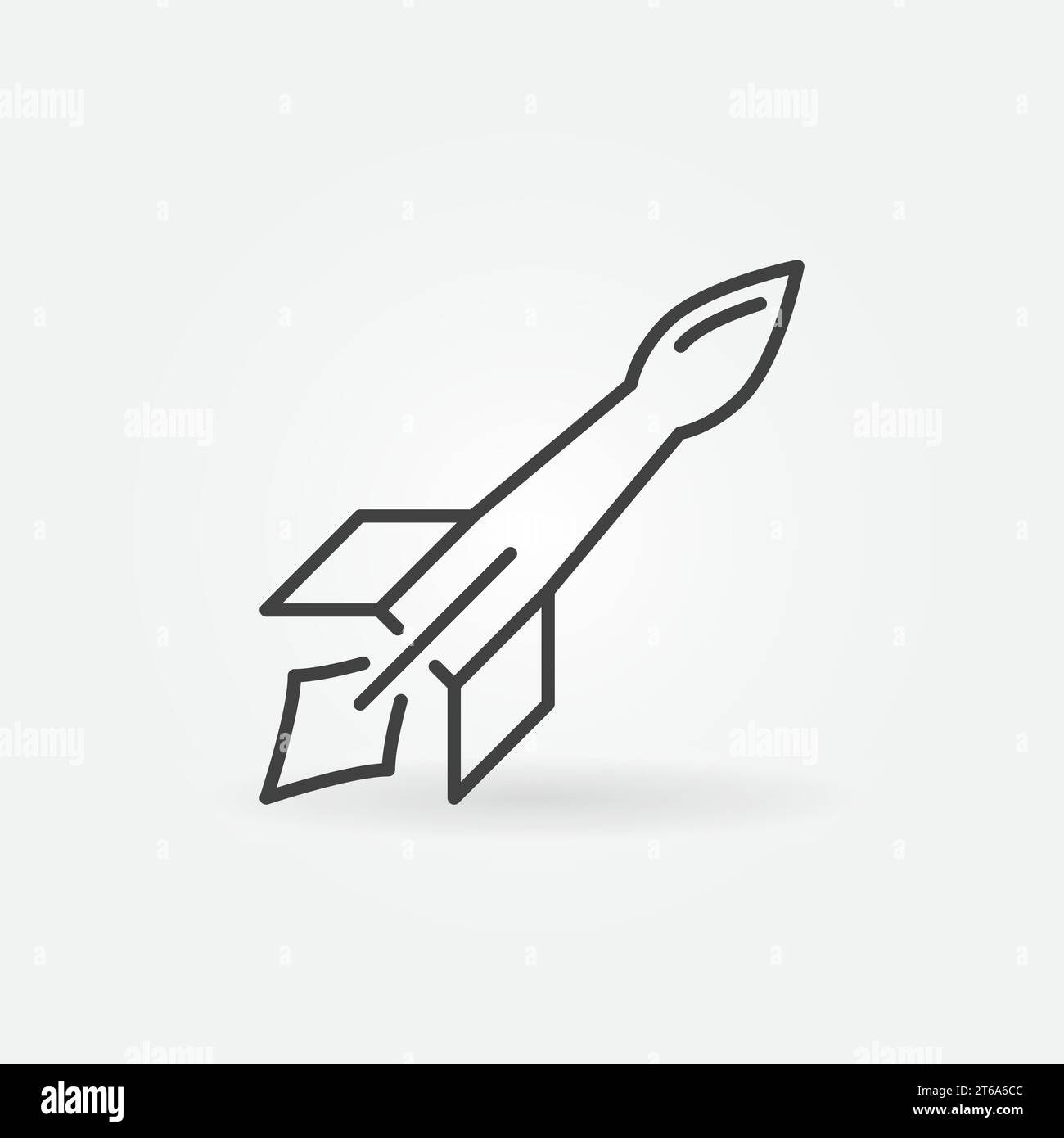 Vector Guided Missile concept outline icon or design element Stock ...