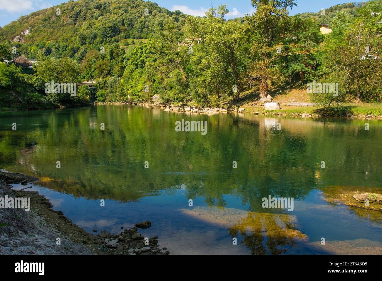 Vrucica Hot Springs on the Vrbas River as it flows through Srpske ...
