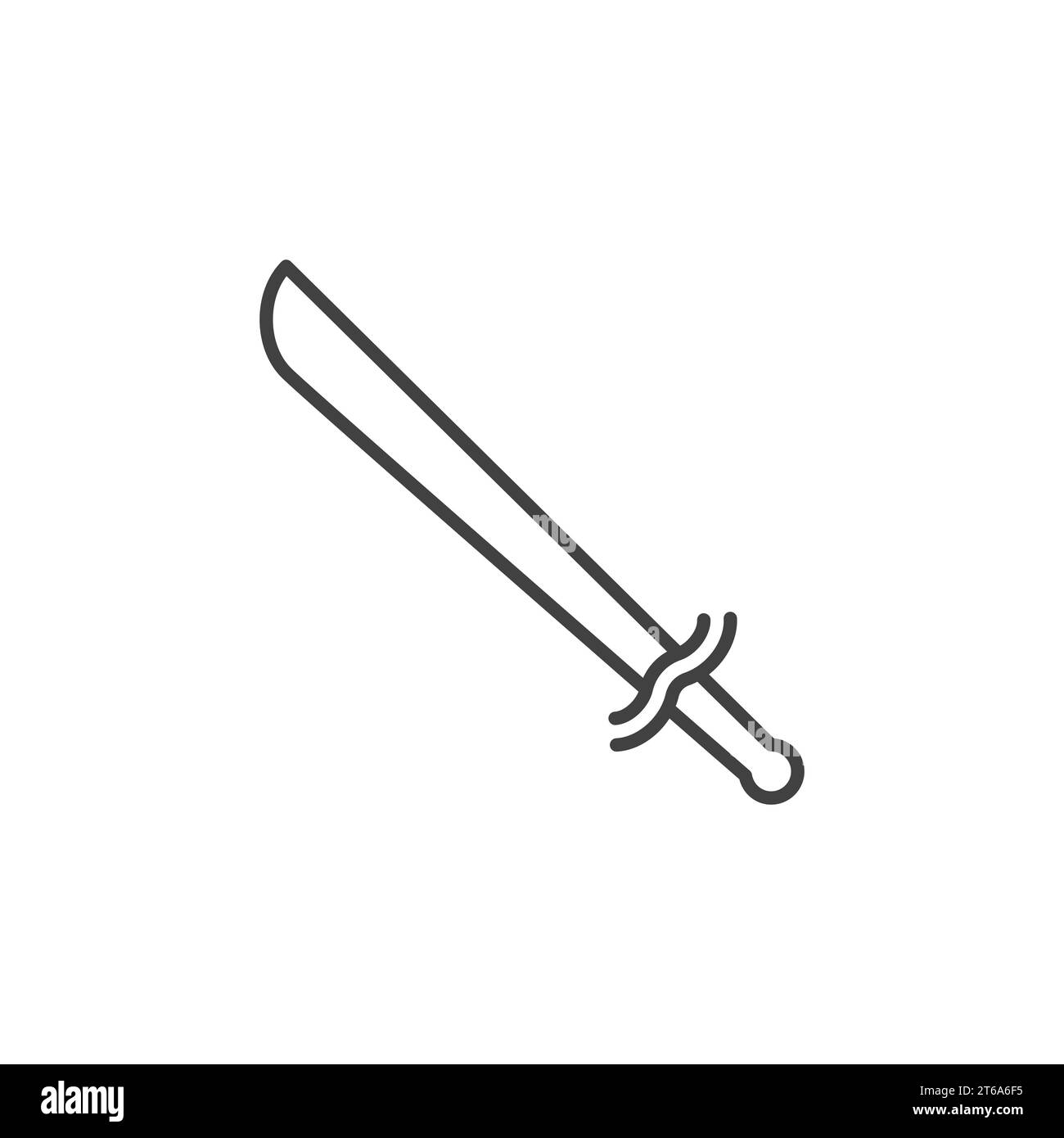 Old Sabre vector concept icon or design element in thin line style ...