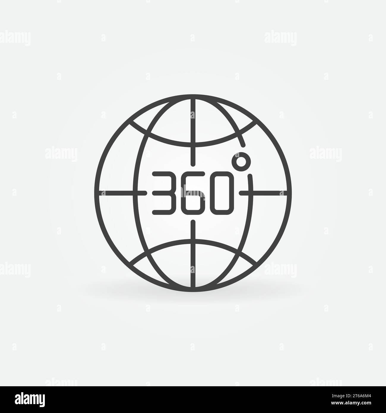 360 degrees earth globe outline vector concept icon or logo element Stock Vector Image & Art - Alamy