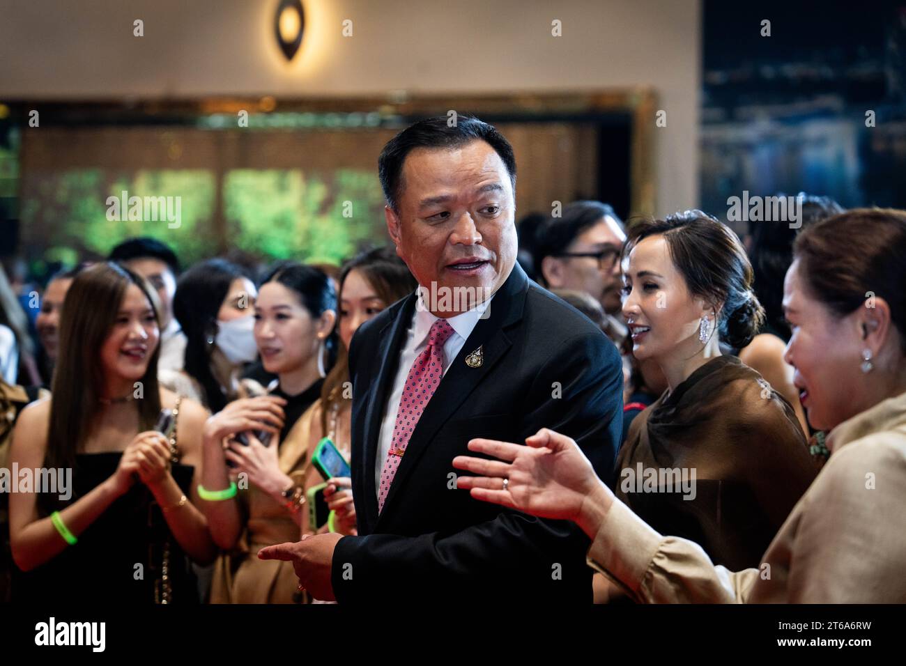 Thailand. 09th Nov, 2023. Anutin Charnvirakul, Thailand's Deupty Prime Minister, arrives at the ...