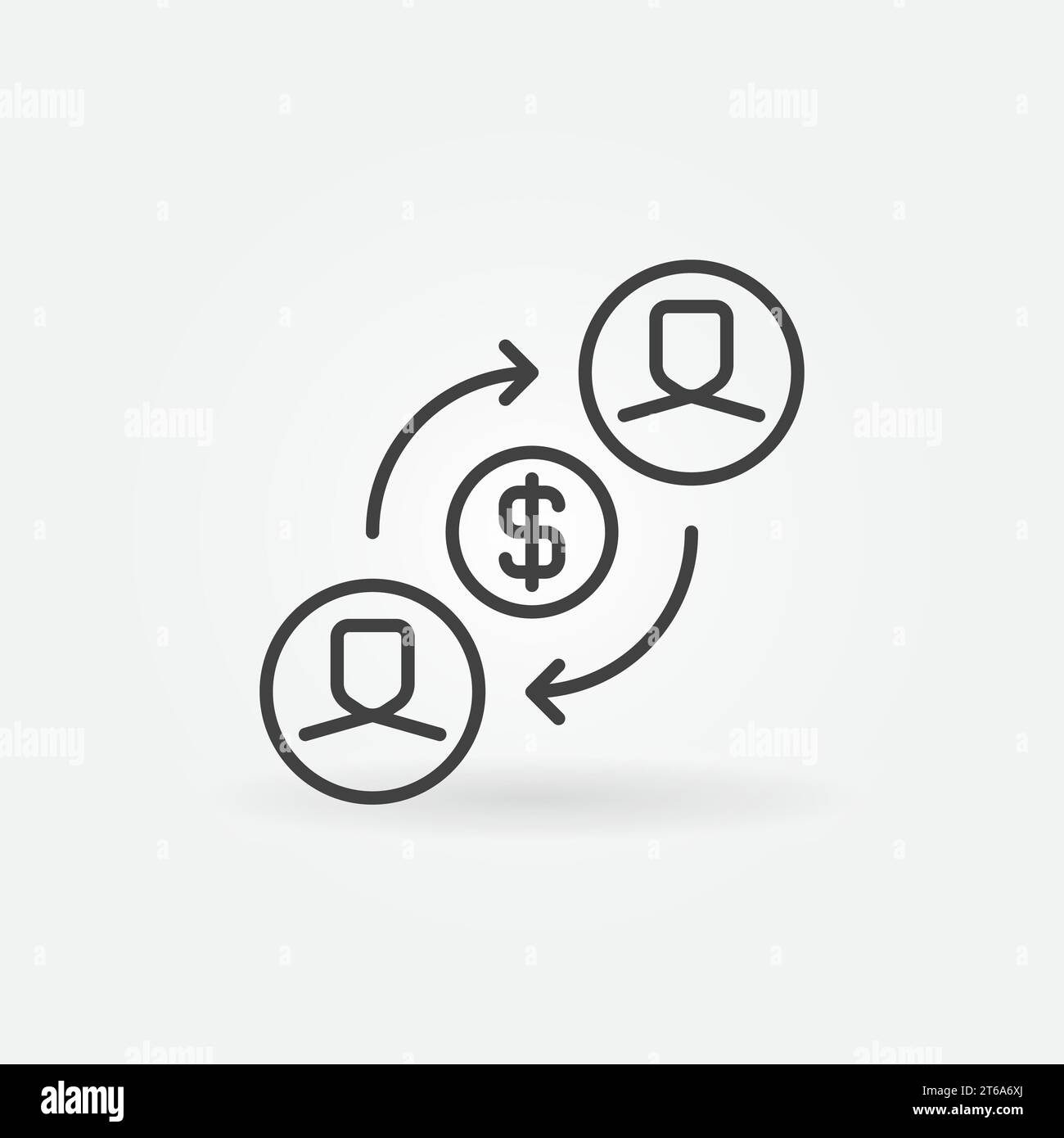 Money Transfer vector thin line concept icon or design element Stock ...