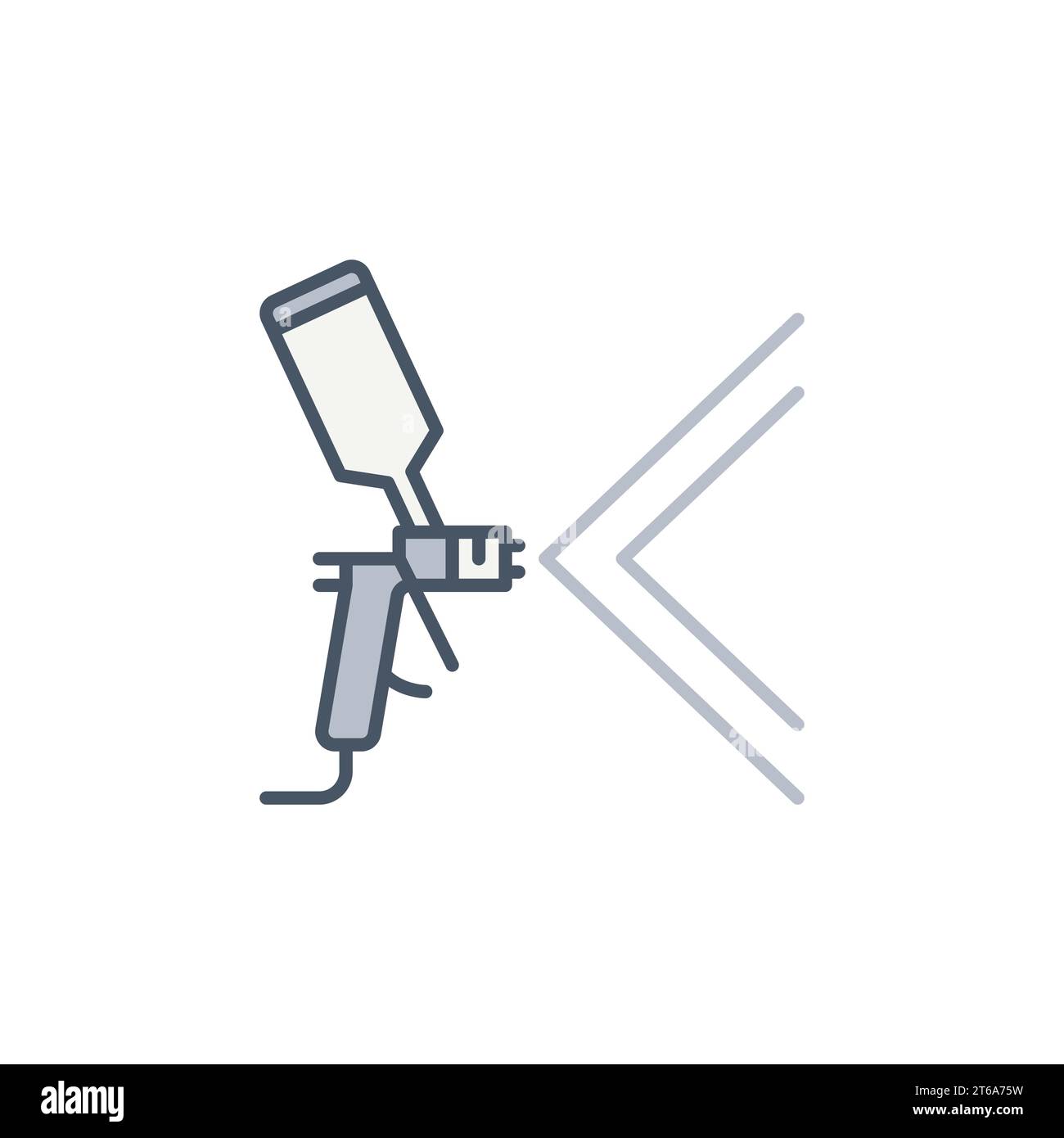Spray Gun Car Paint colored icon. Airbrush vector concept modern symbol ...