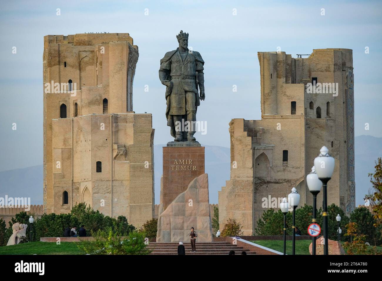 Shahrisabz, Uzbekistan - November 4, 2023: Ruins of Ak Saray Palace in ...