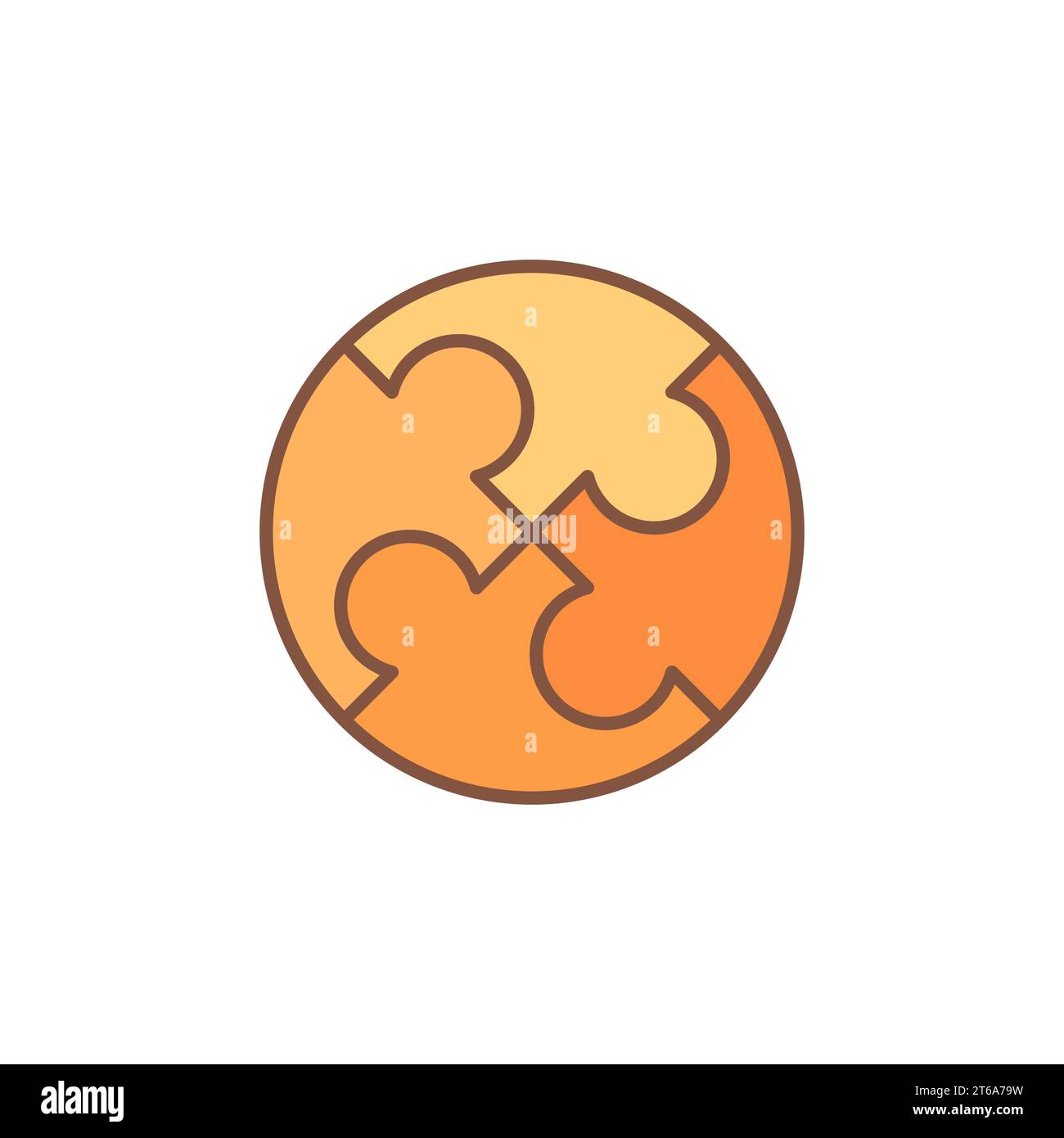 Circular Puzzle vector concept colored icon or design element Stock ...