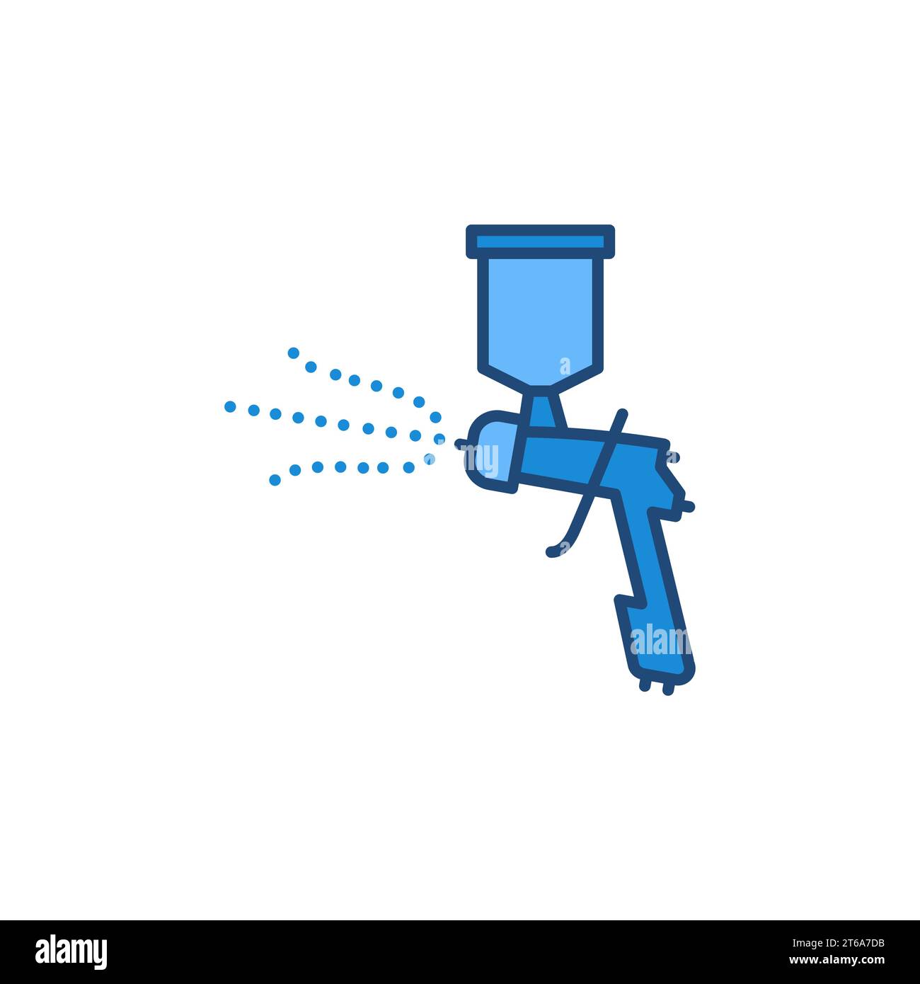 Air Gun Spraying colored icon. Spray Painting vector concept modern ...