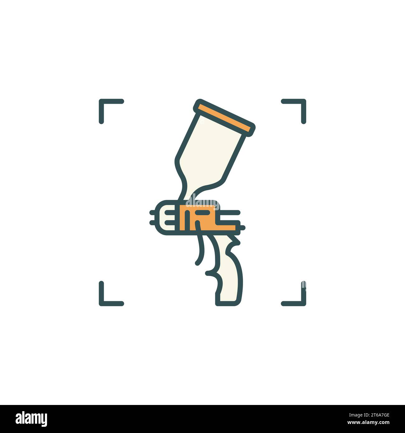 Vector Spray Gun concept colored icon or design element Stock Vector ...