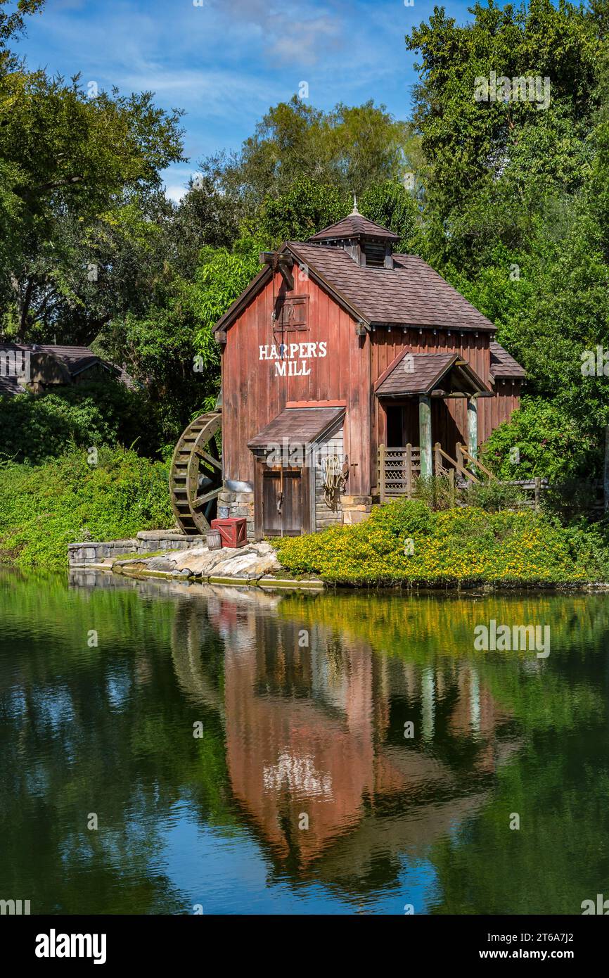 Harpers Mill on Tom Sawyer Island in the Frontierland area of Magic ...