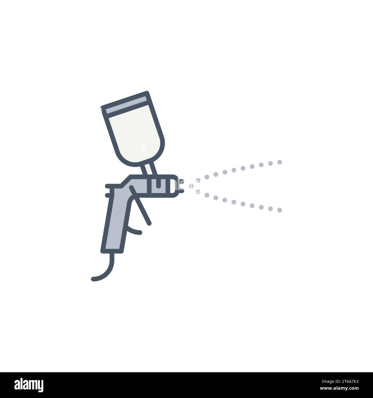 Vector Air Spray Paint Gun concept colored icon or logo element Stock ...