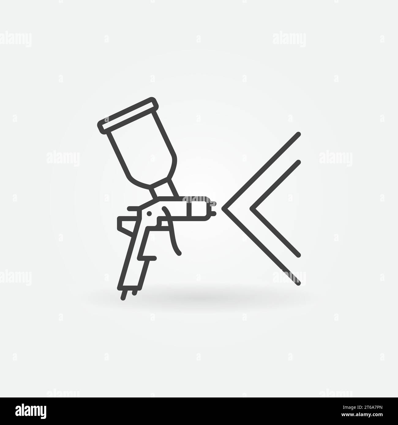 Spray Gun outline icon. Vector concept car paint linear symbol or ...