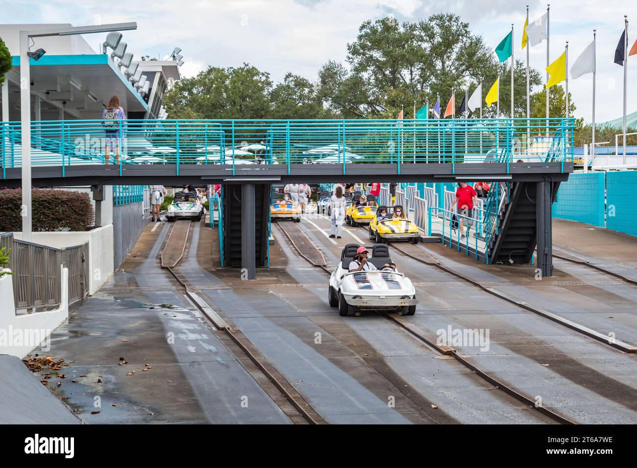 Tomorrowland speedway race cars magic hi-res stock photography and ...