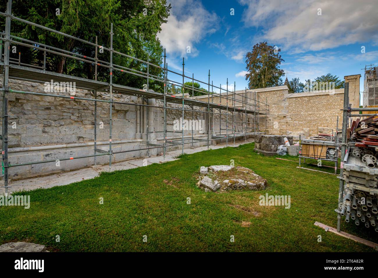 Piles of new square hollow section galvanused steel pipes and tubes ...
