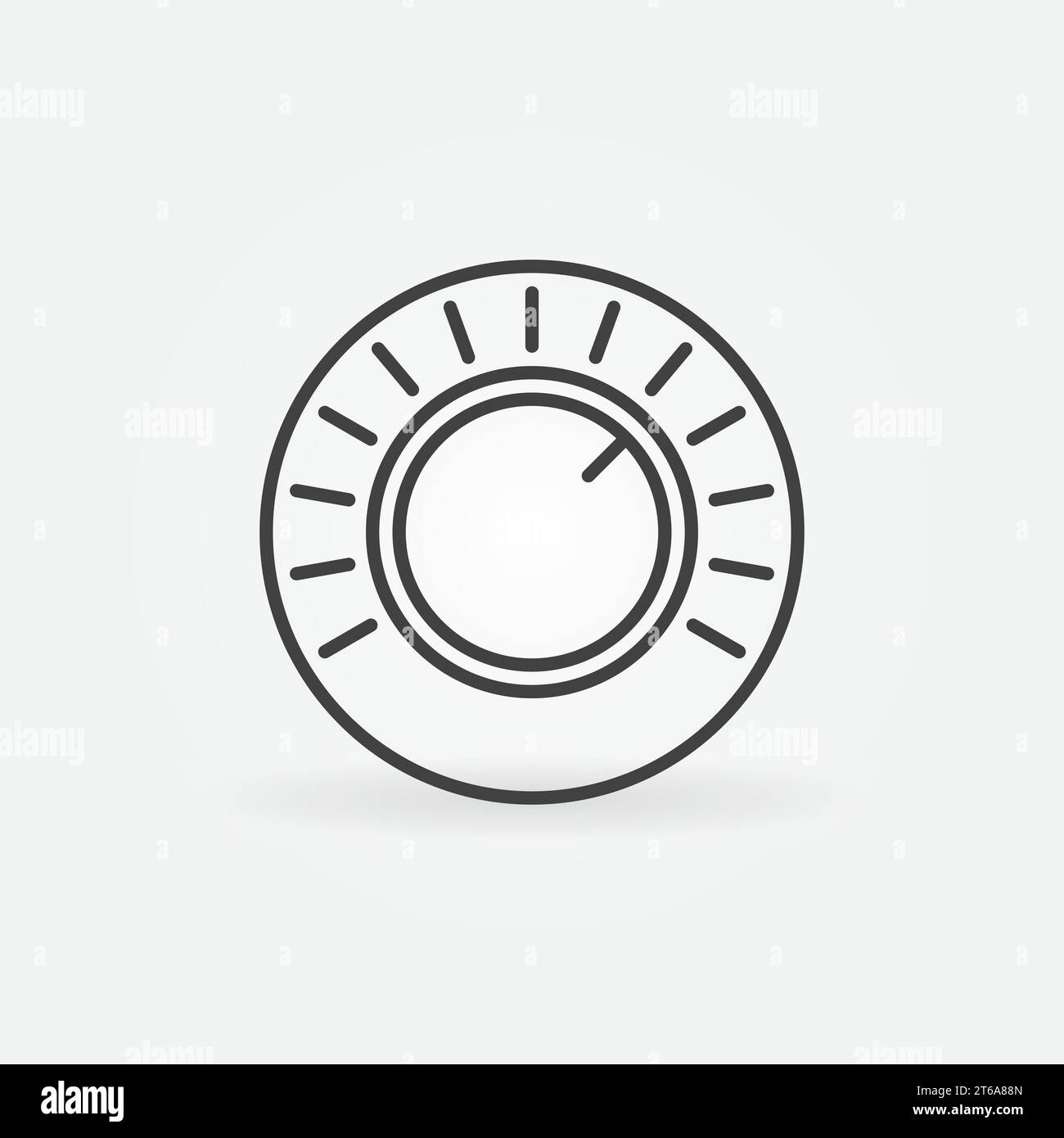 Volume Control vector concept round icon or symbol in thin line style ...