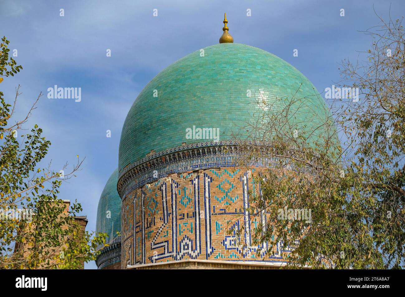 Shahrisabz, Uzbekistan - November 5, 2023: Detail of dome of the Kok ...