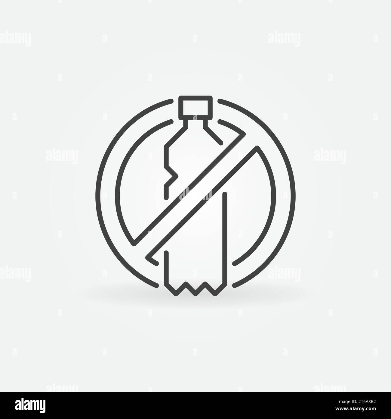 Water Bottle Stop Warning linear vector concept icon or logo element ...