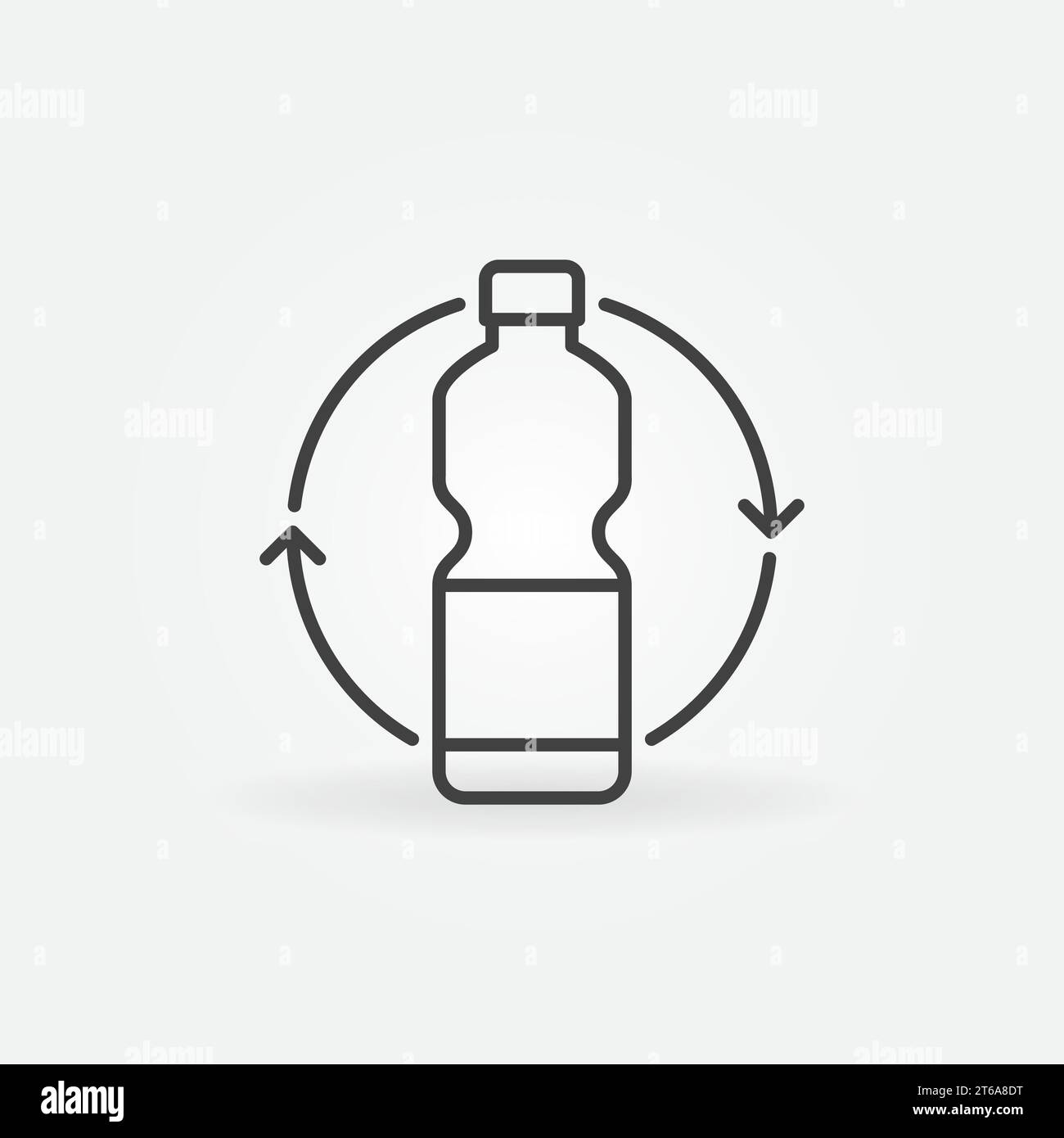 Vector Recycle plastic bottle concept icon or sign in linear style ...
