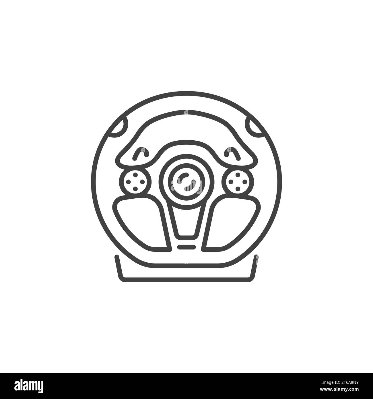 Gaming steering wheel racing Cut Out Stock Images & Pictures - Alamy