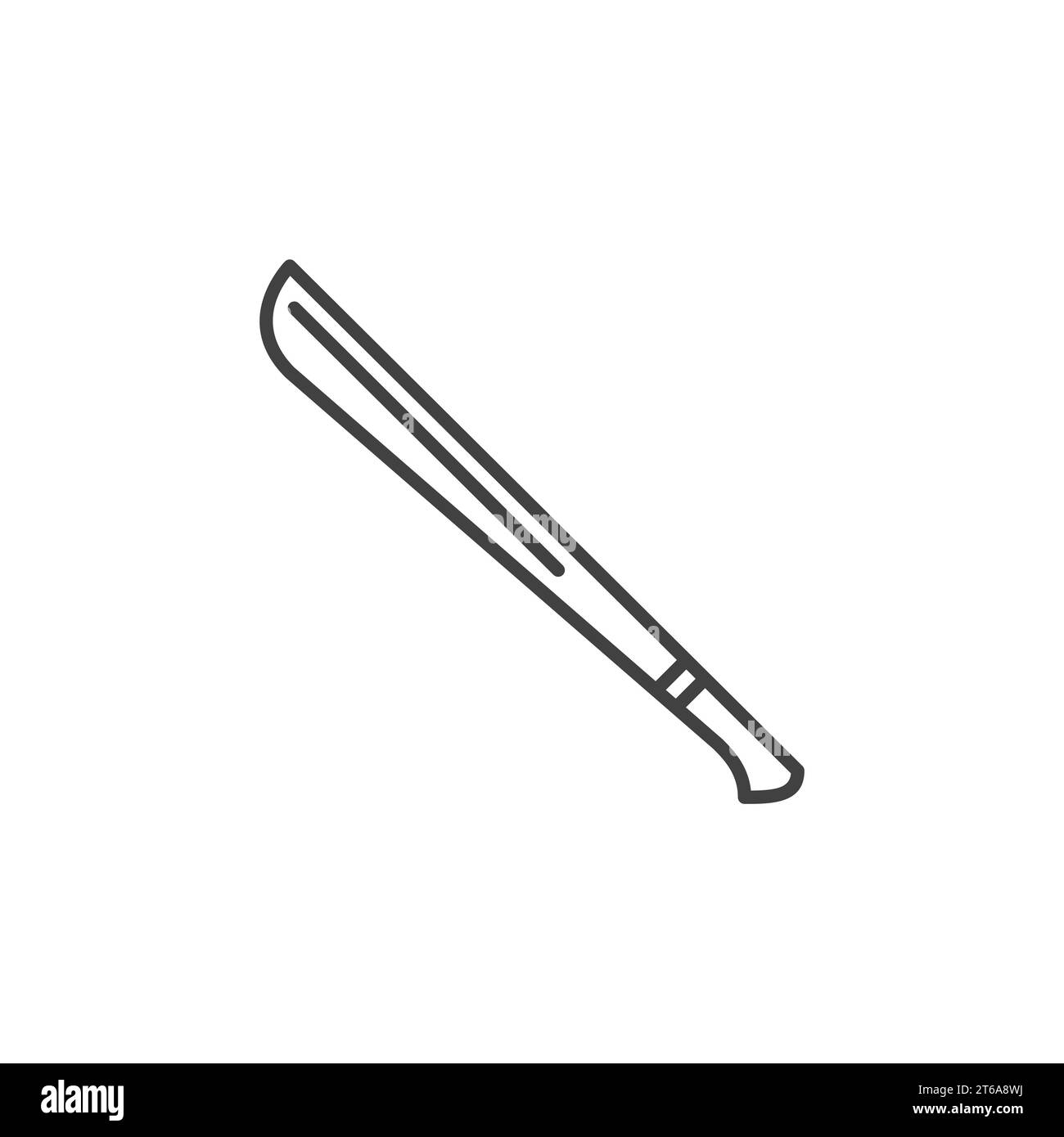 Machete vector concept icon or symbol in thin line style Stock Vector ...