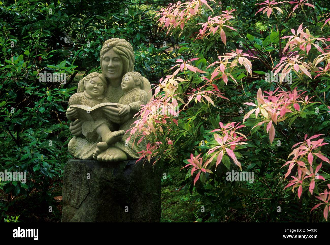 Peace sculpture, Big Rock Garden Park, Bellingham, Washington Stock ...