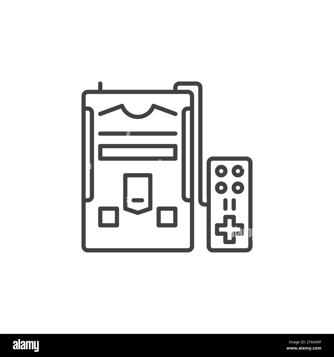 Retro gaming console vector concept linear icon or symbol Stock Vector ...
