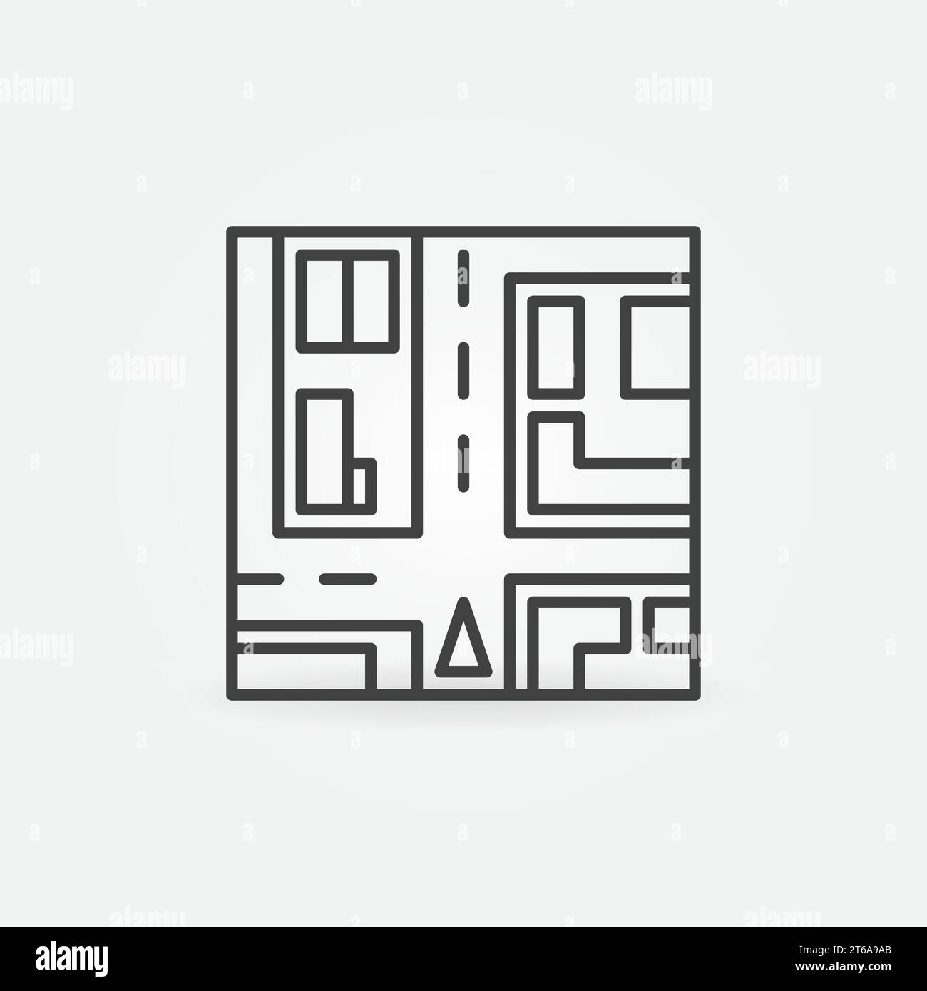 Car Navigation vector concept icon or symbol in thin line style Stock ...