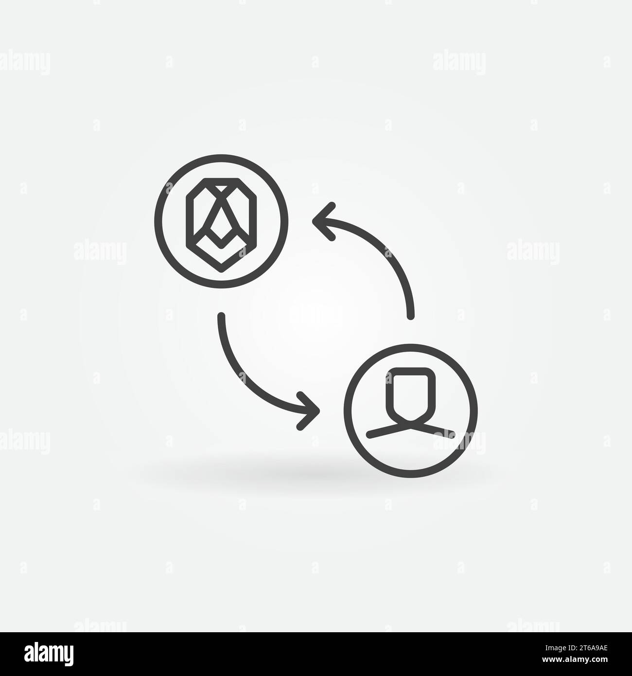 Face Swap linear vector concept minimal icon or logo element Stock ...