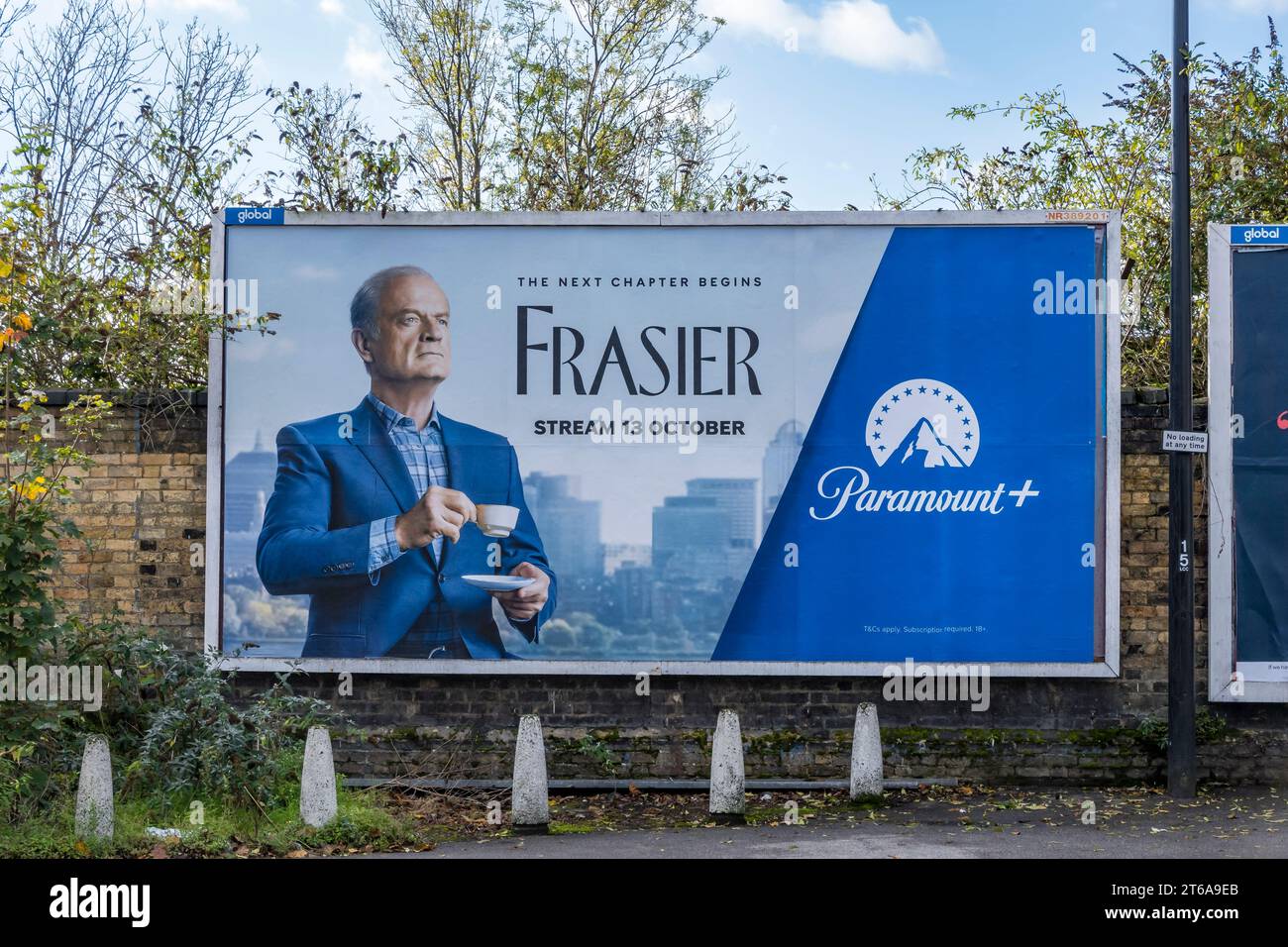 Bill board advertising new series of Frasier, Oxford Street, Lincoln ...