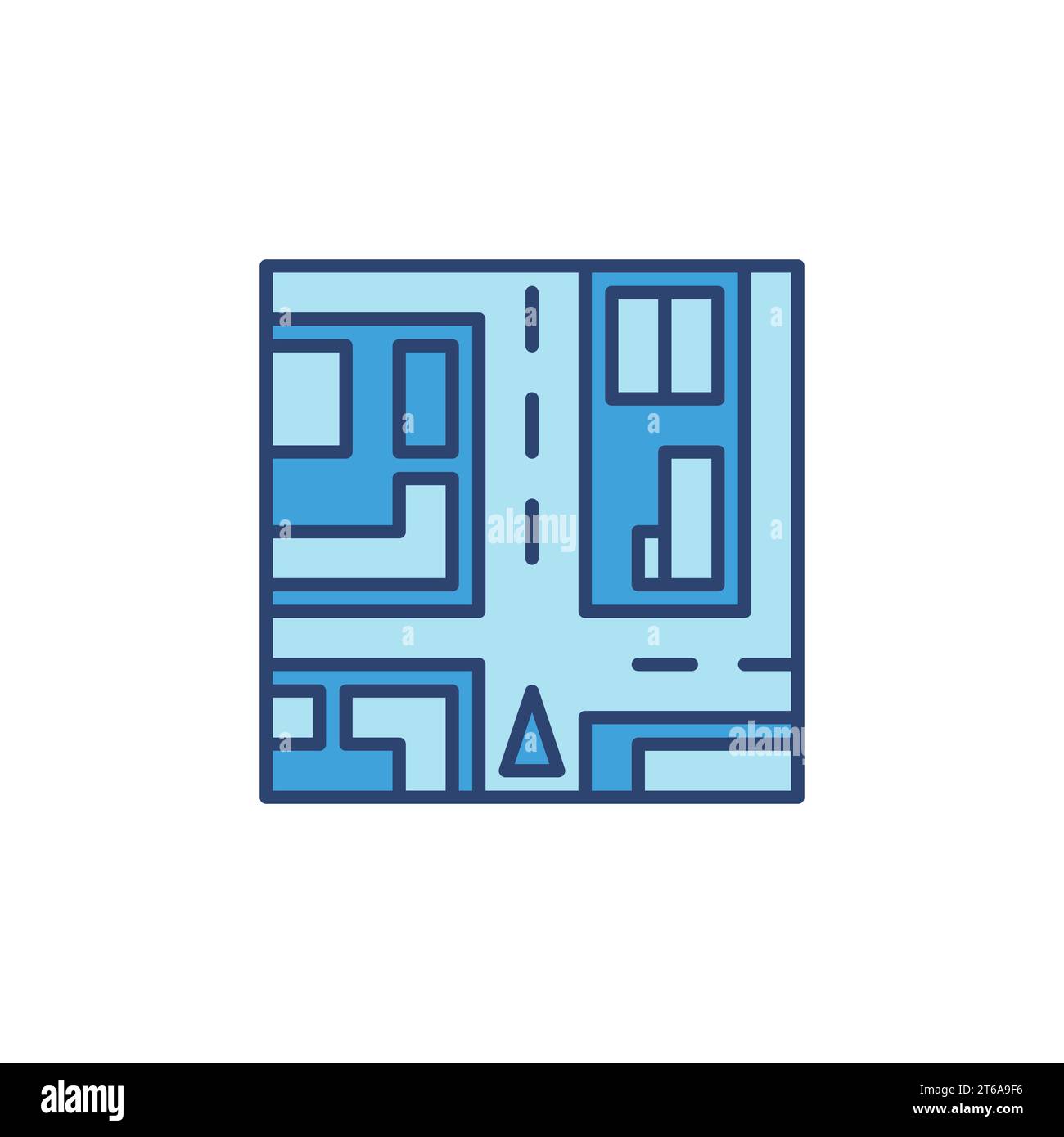 Self-driving Car Navigation vector concept blue icon or design element ...