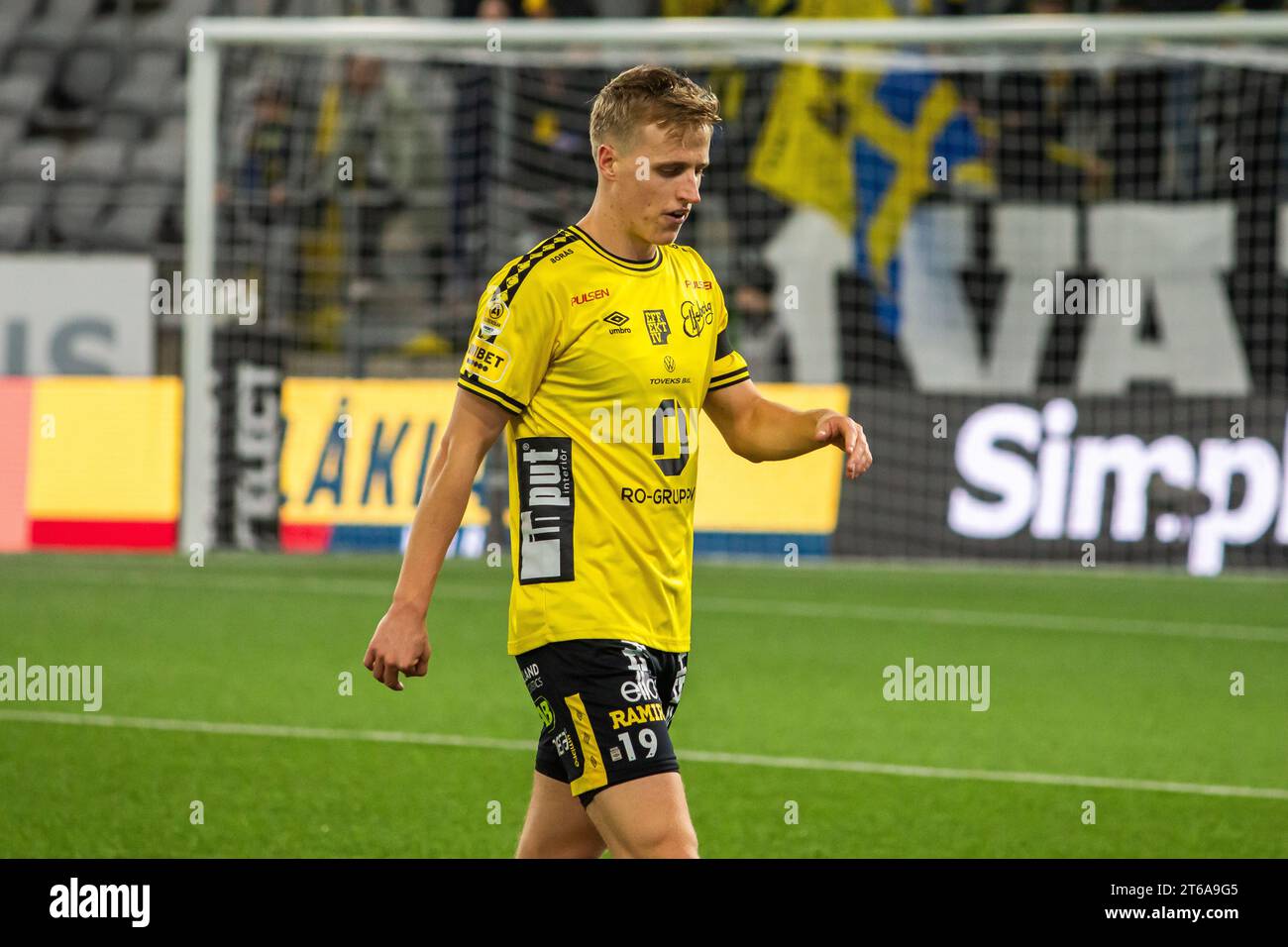 Boraas, Sweden. 23rd, October 2023. Jeppe Okkels (19) of Elfsborg seen ...