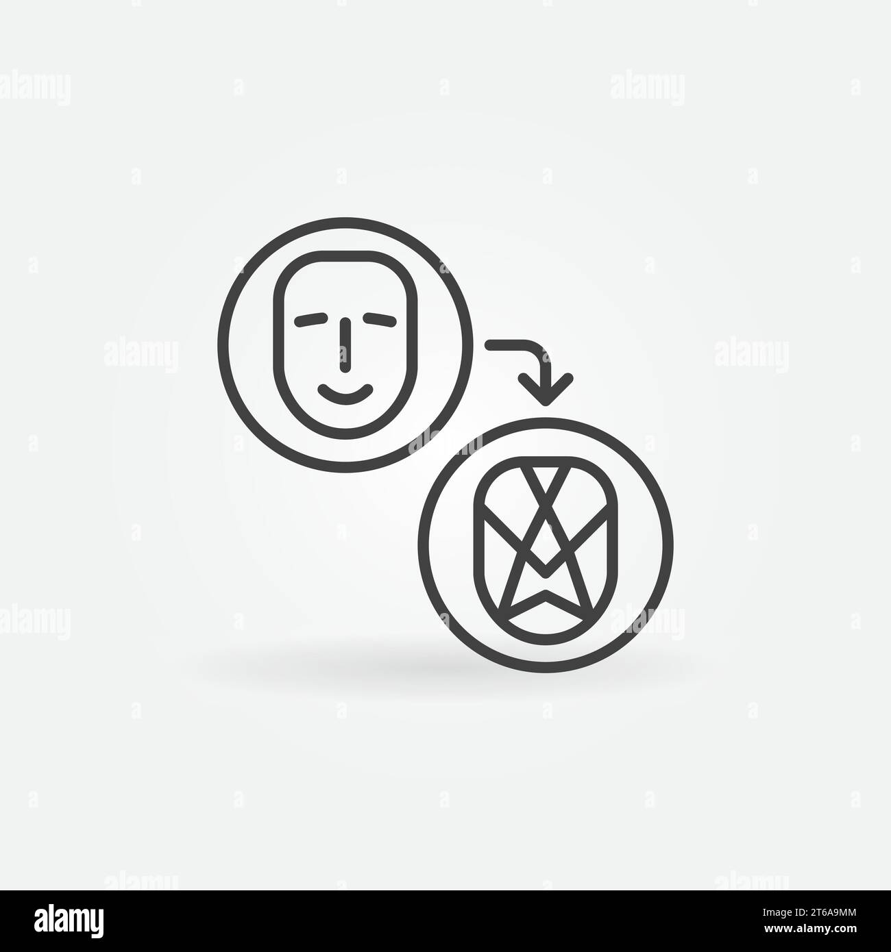 Face Swap or Deepfake vector thin line concept icon or design element Stock Vector Image & Art ...