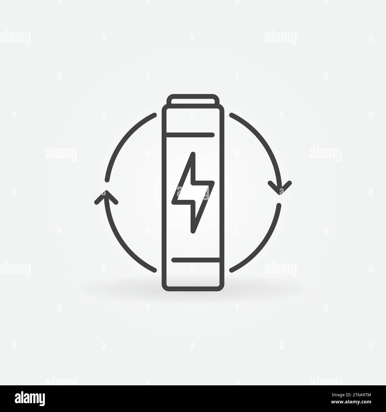 AAA Battery vector thin line concept icon or design element Stock ...