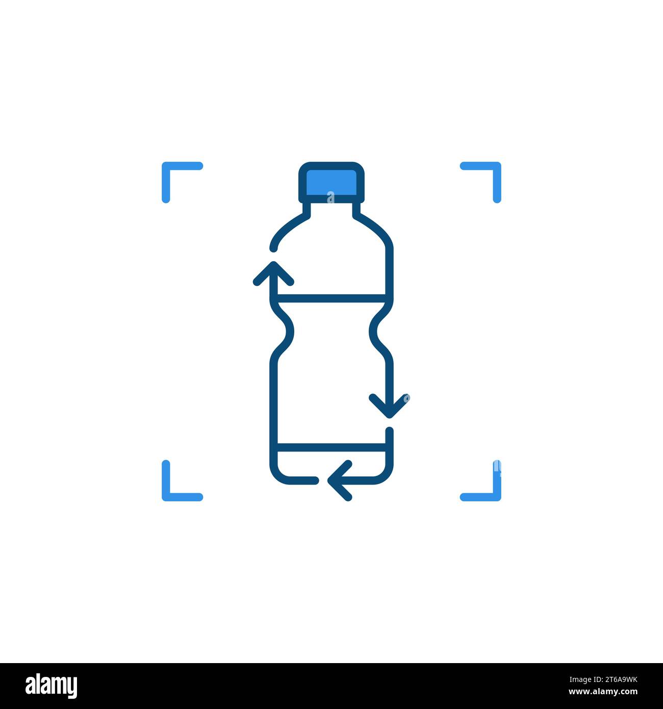 Plastic Bottle Recycling vector concept blue icon or symbol Stock ...