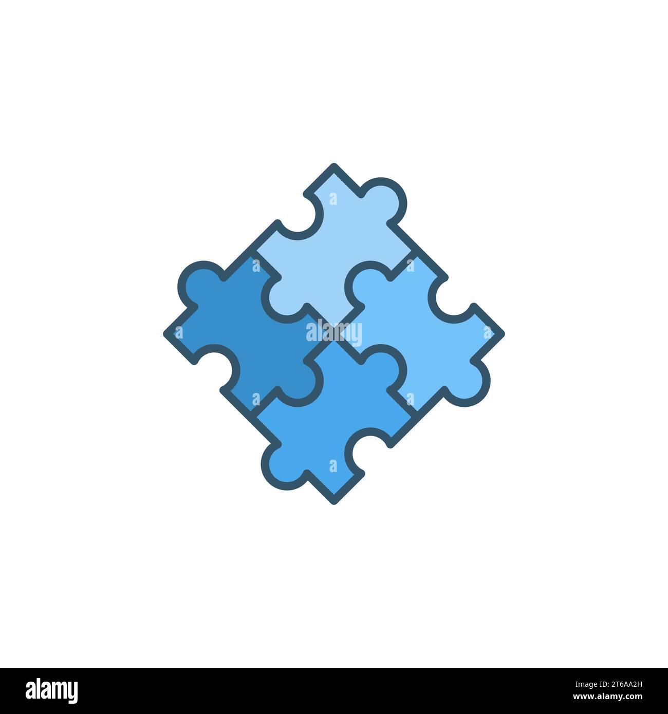 Puzzle concept colored modern vector blue icon or symbol Stock Vector ...