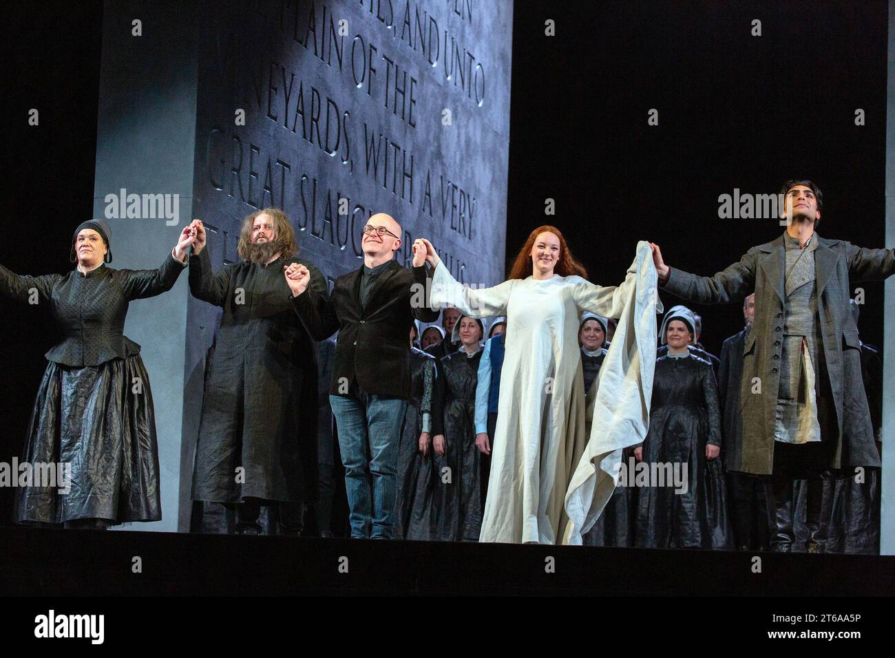 curtain call at the end of the public dress rehearsal of JEPHTHA by ...