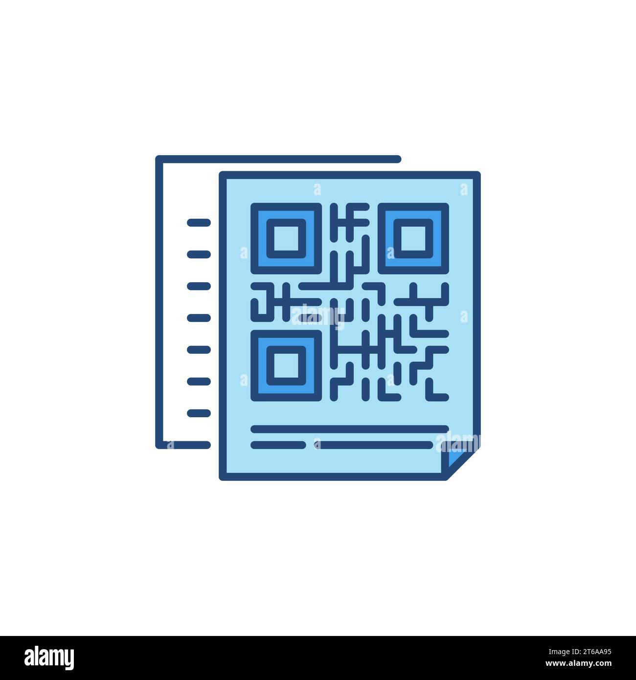 Document with QR Code vector concept colored icon or logo element Stock ...