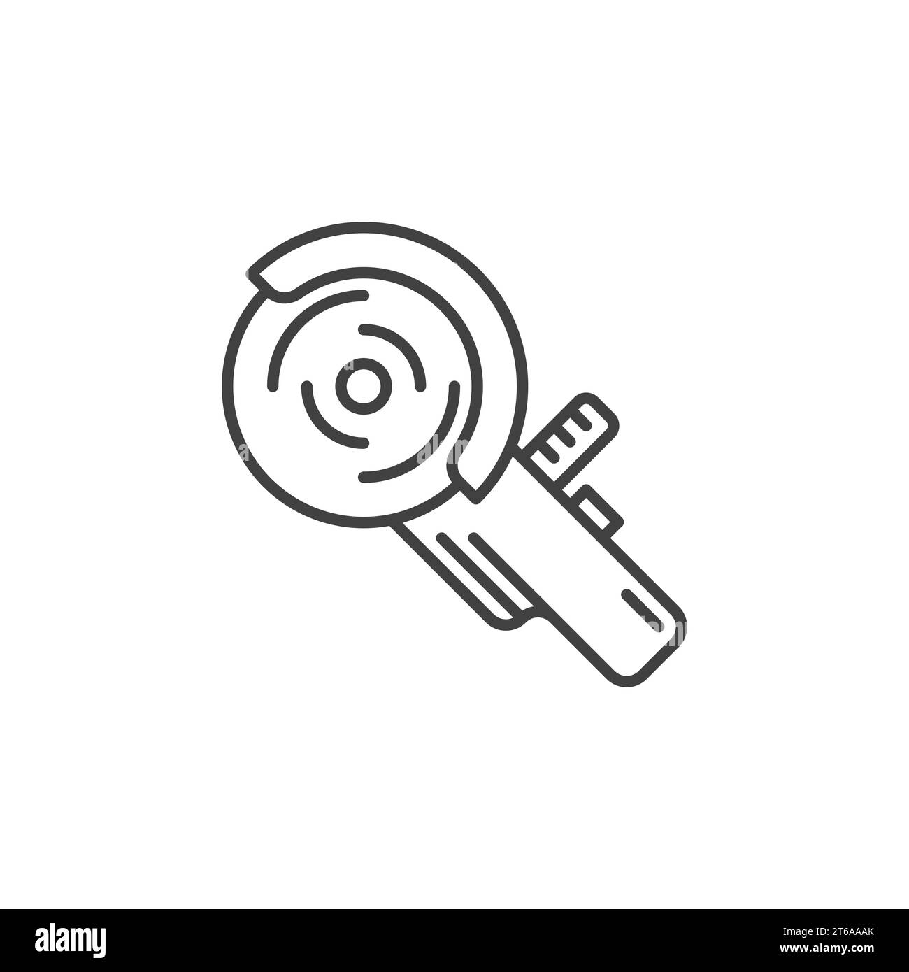 Angle grinder vector concept minimal icon or sign in outline style ...