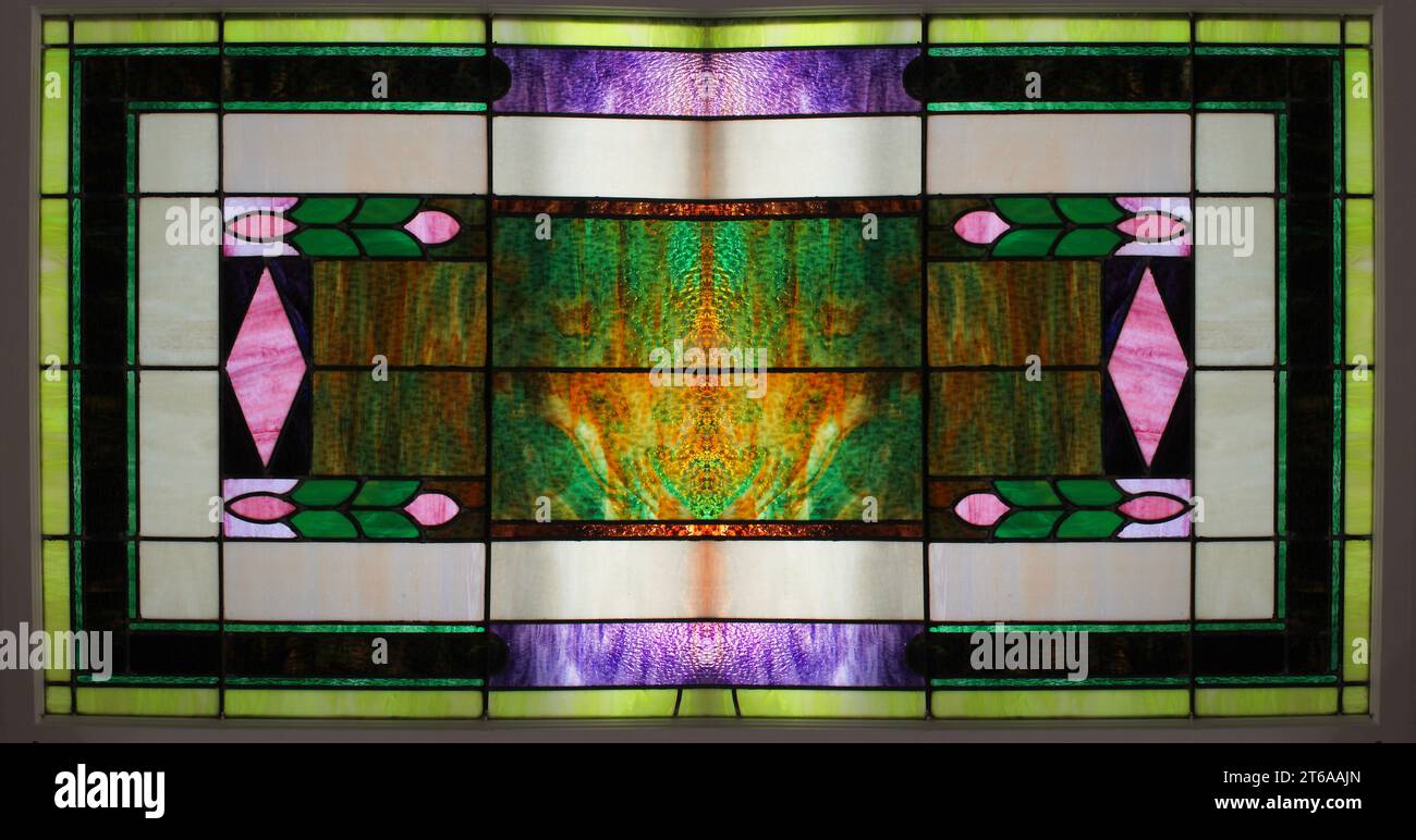 Vintage Colorful Glass Panels Photo Composite Stained Glass Window ...