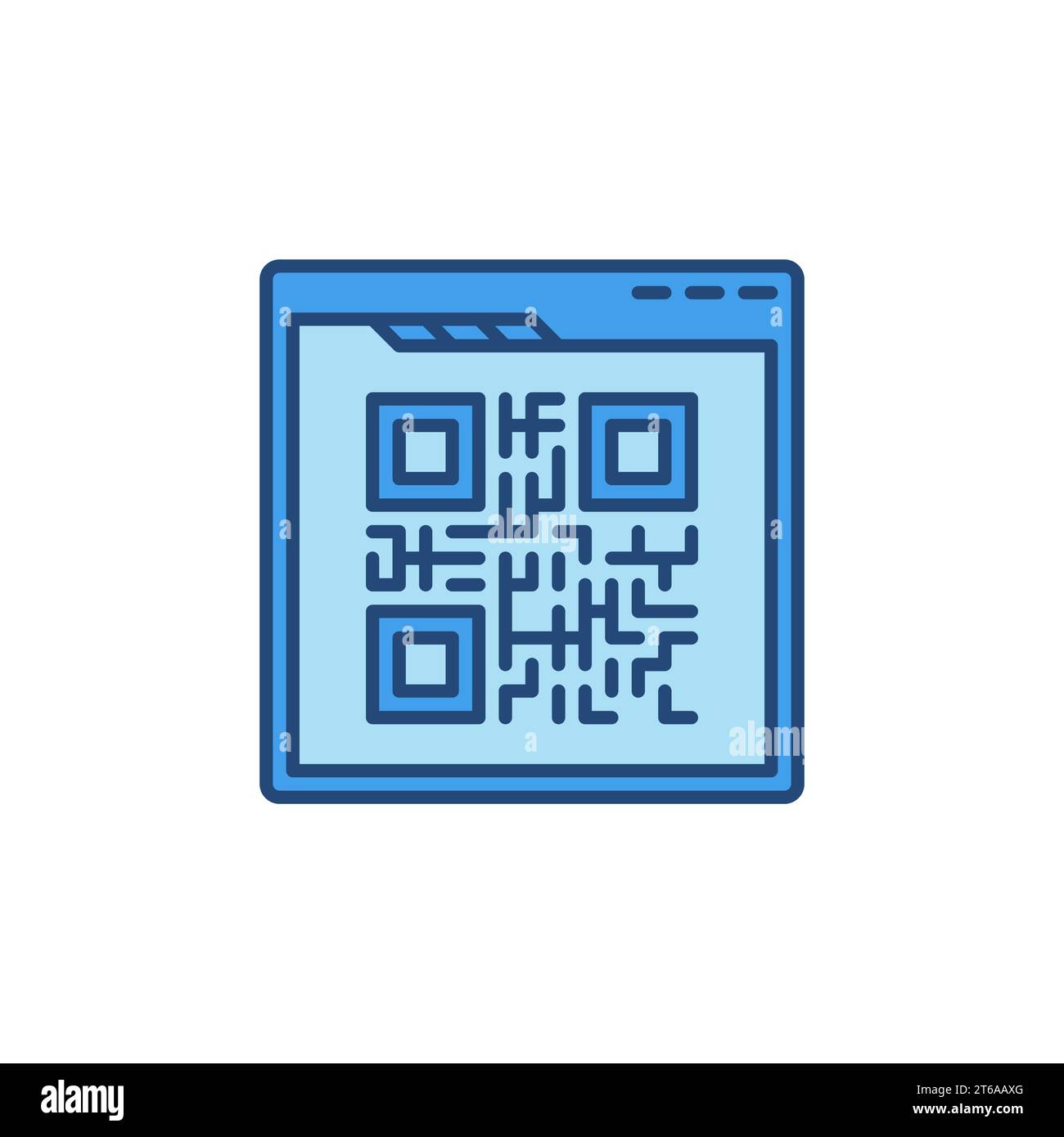 QR Code and Web Browser vector concept colored icon or sign Stock ...