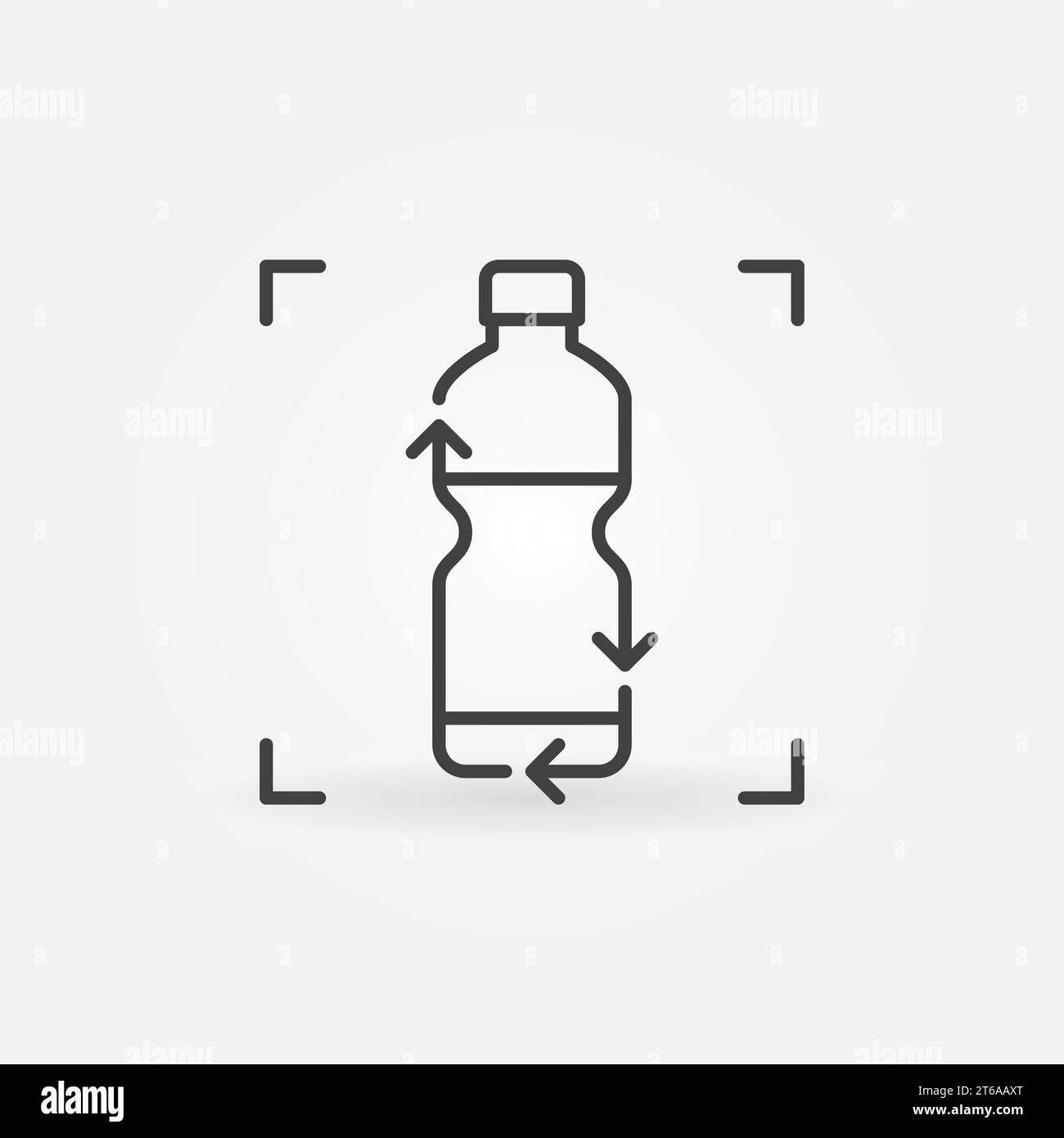 Vector Plastic Bottle Recycling outline concept icon or design element ...