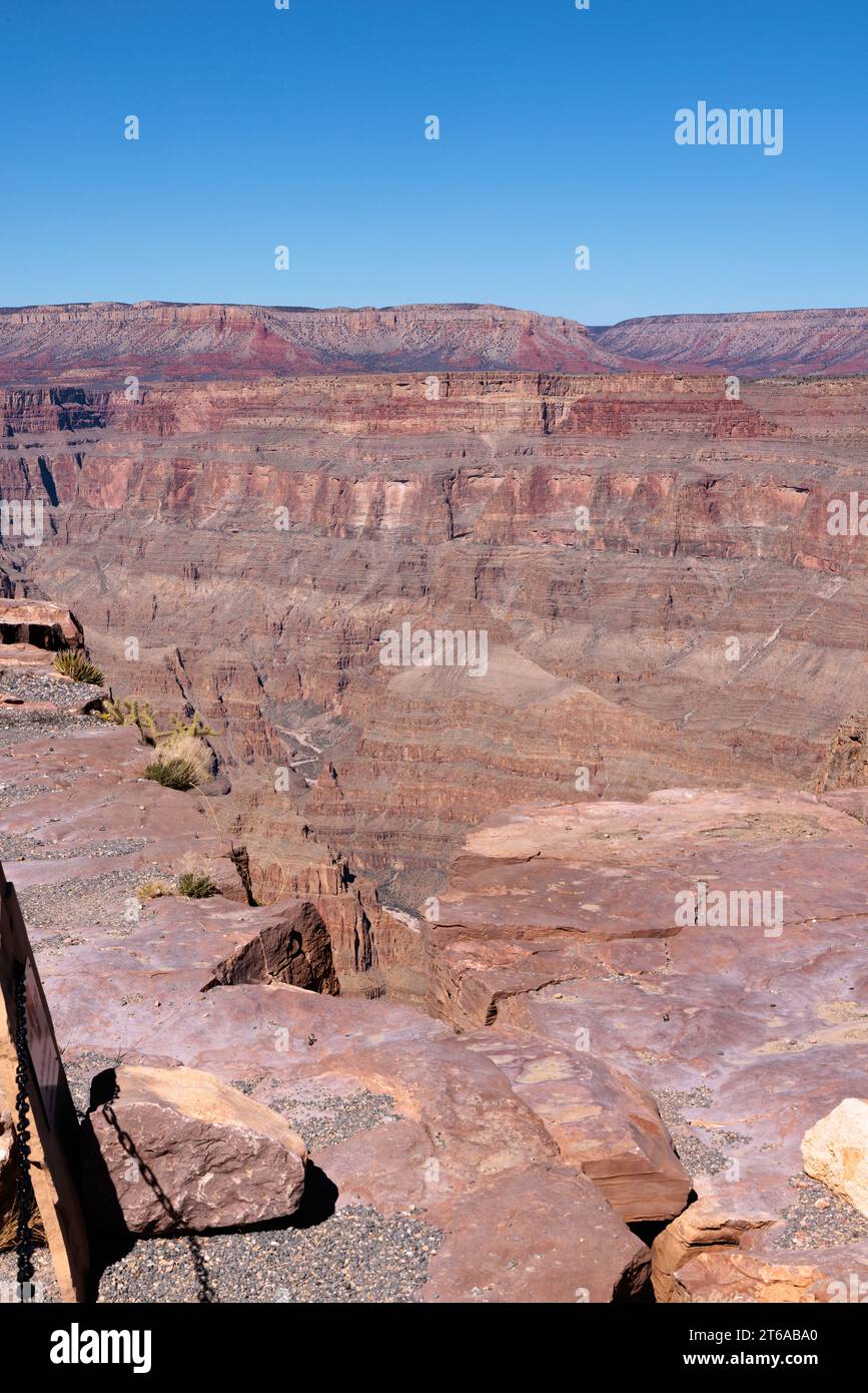 Rock formations at the Eagle Point overlook in Grand Canyon West near ...