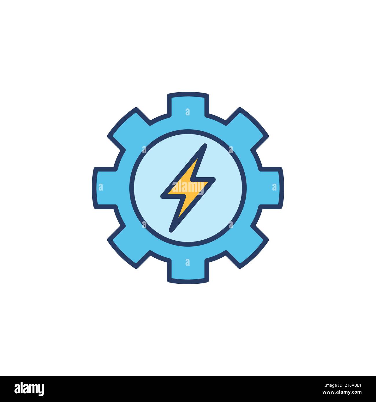 Gear with Electrical sign vector Energy concept colored icon or logo ...
