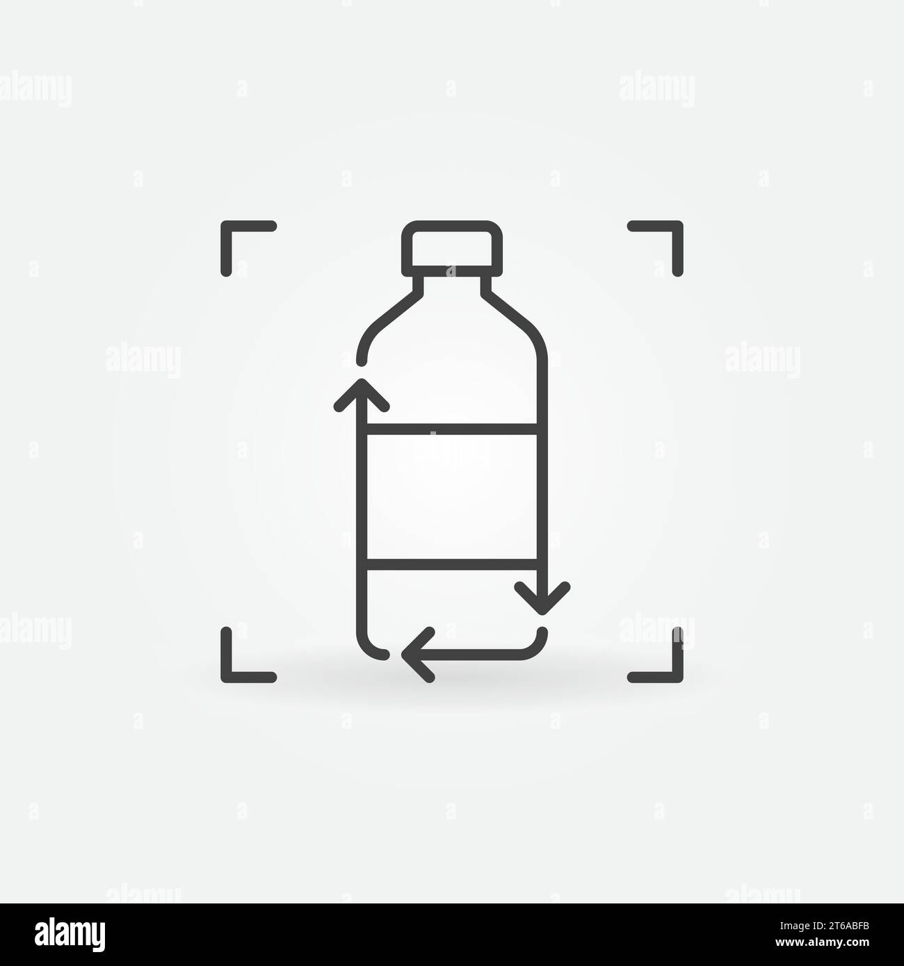 Plastic Bottle Recycling vector thin line concept icon or design ...