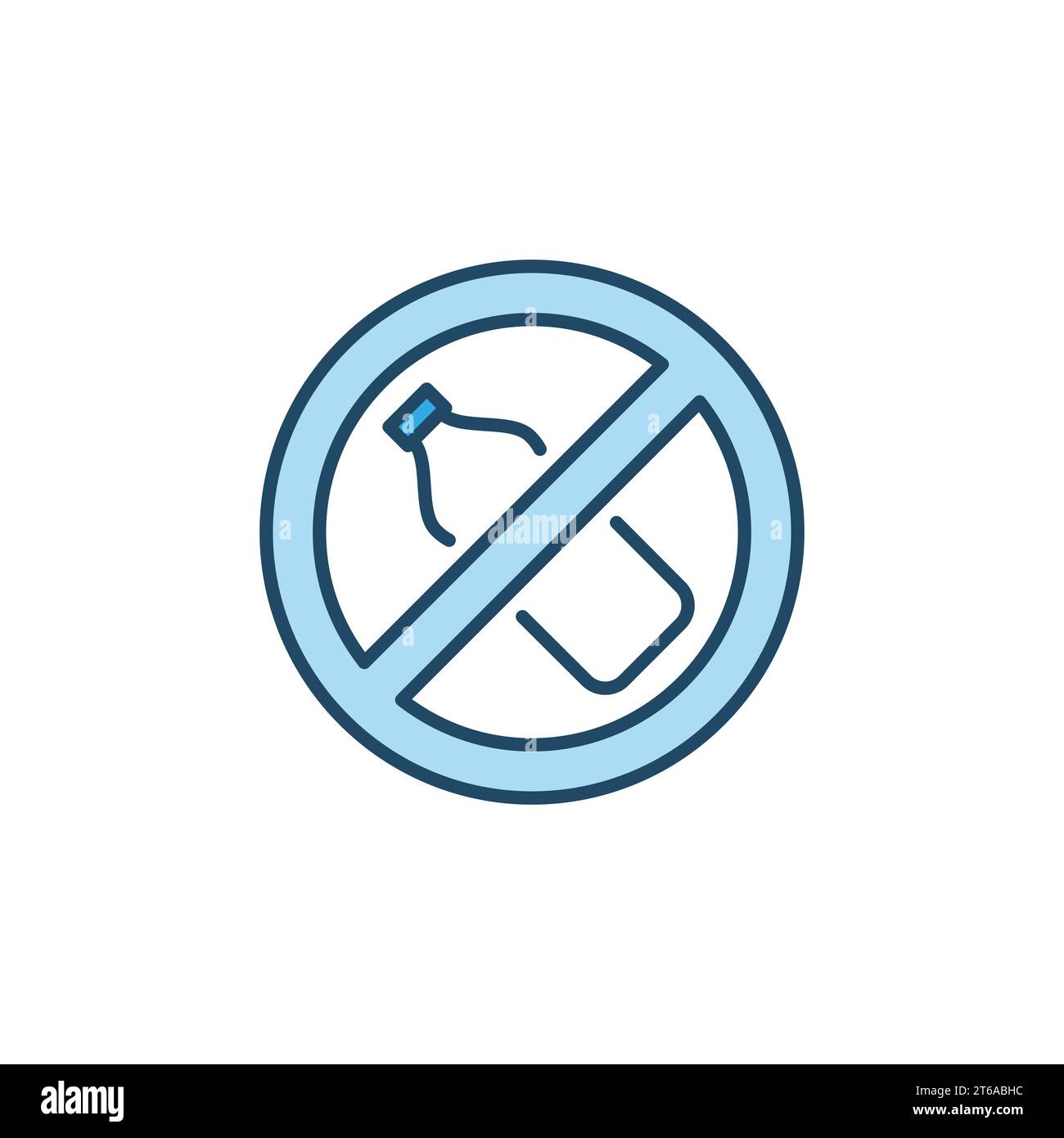 Plastic Bottles Ban vector concept blue icon or symbol Stock Vector ...