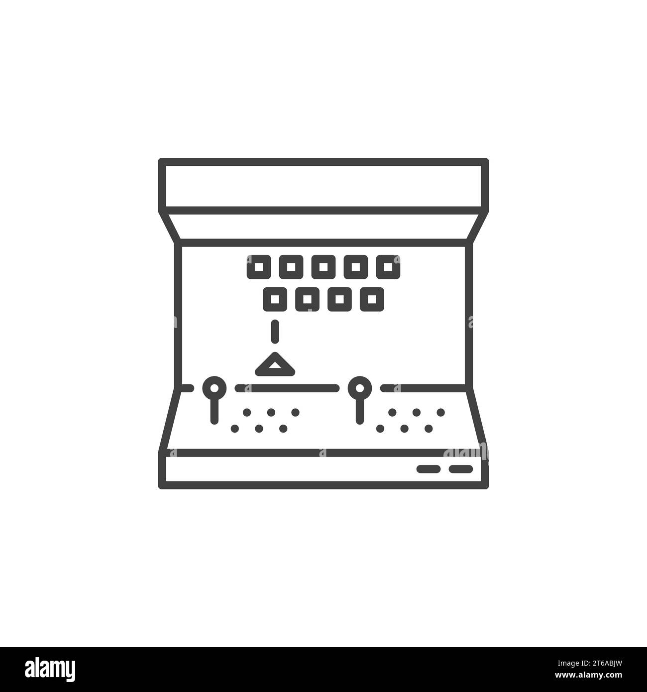 Arcade Machine vector concept icon or symbol in outline style Stock ...