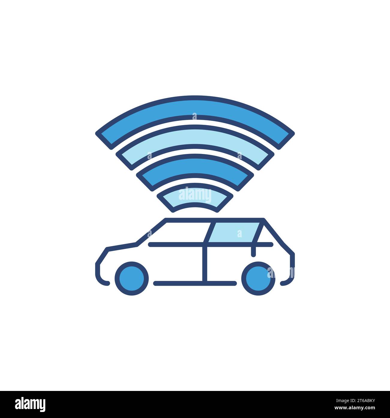 Autonomous Vehicle - AV vector concept blue creative icon or logo ...