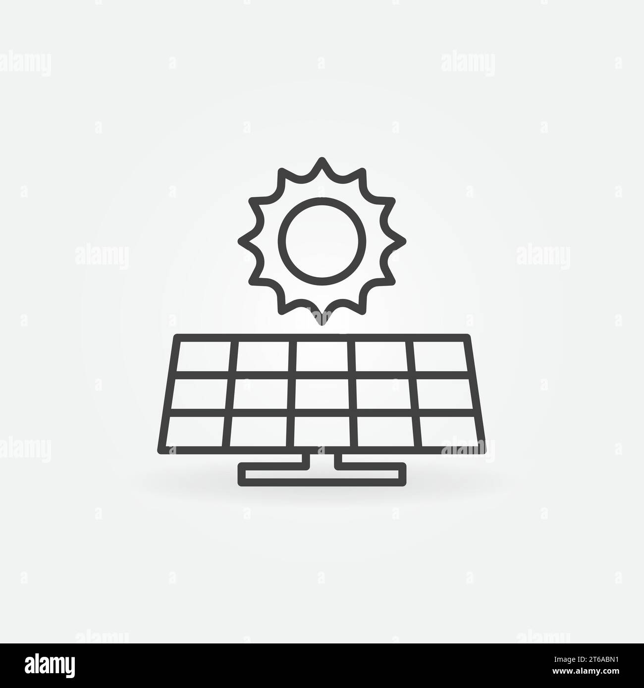Solar Panel outline vector Renewable Energy concept icon or design ...