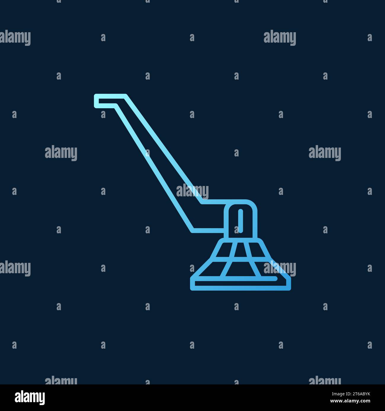 Floor Sander Sanding Machine vector blue concept outline icon on dark ...