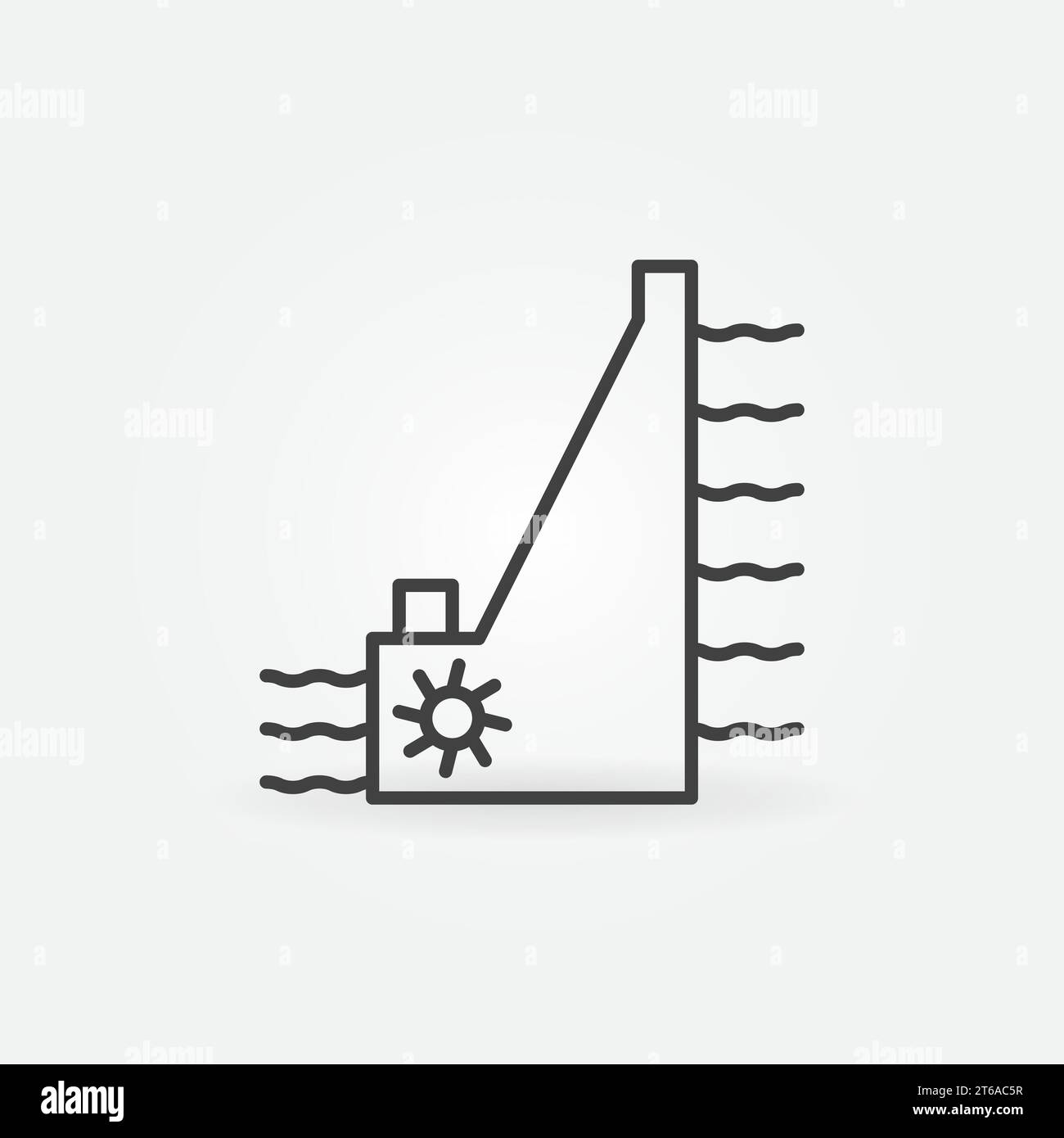 Hydropower Dam vector thin line concept icon or design element Stock Vector Image & Art - Alamy